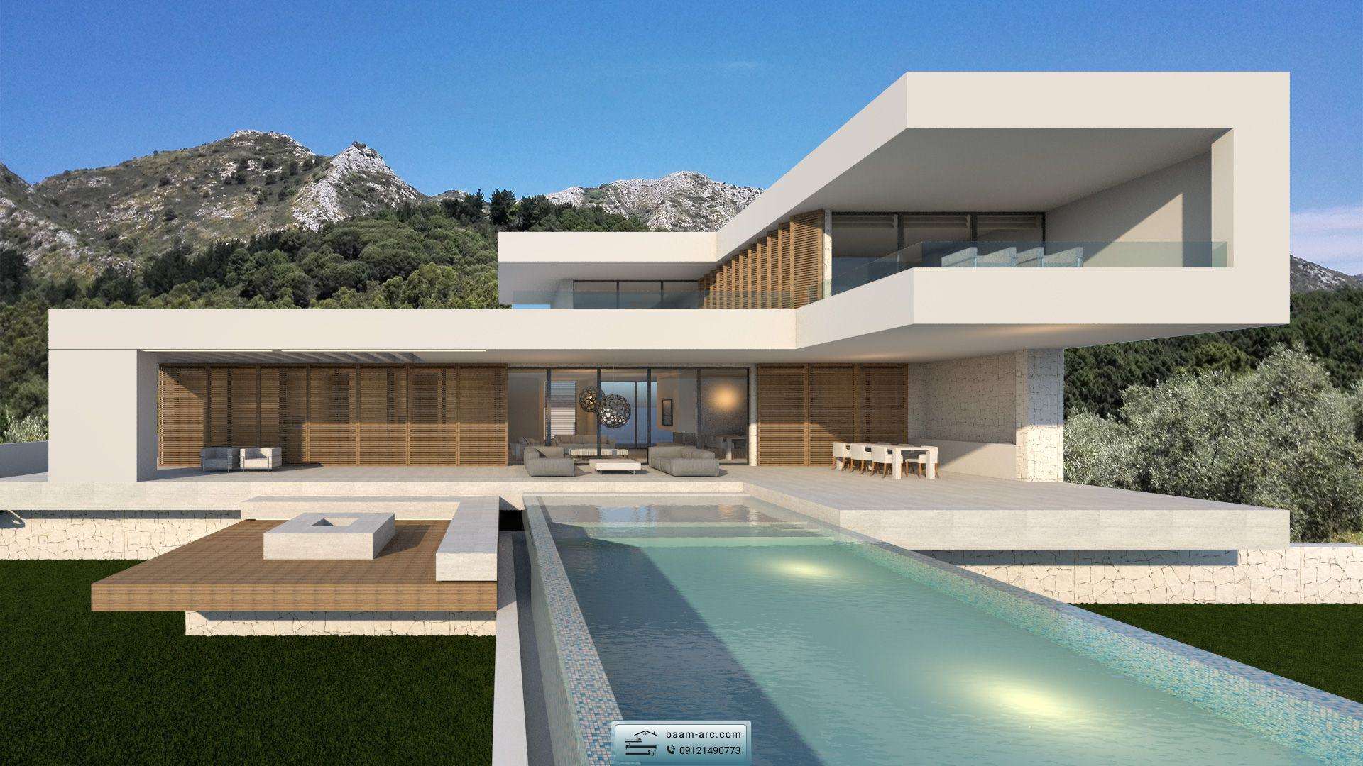 خدمات طراحی ویلا مدرن مینیمال + متریال روز دنیا